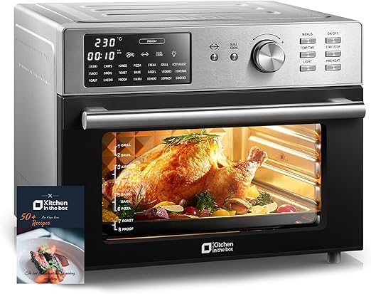 Kitchen in the box 32QT Extra Large Air Fryer Toaster Oven Combo, 21-in ...