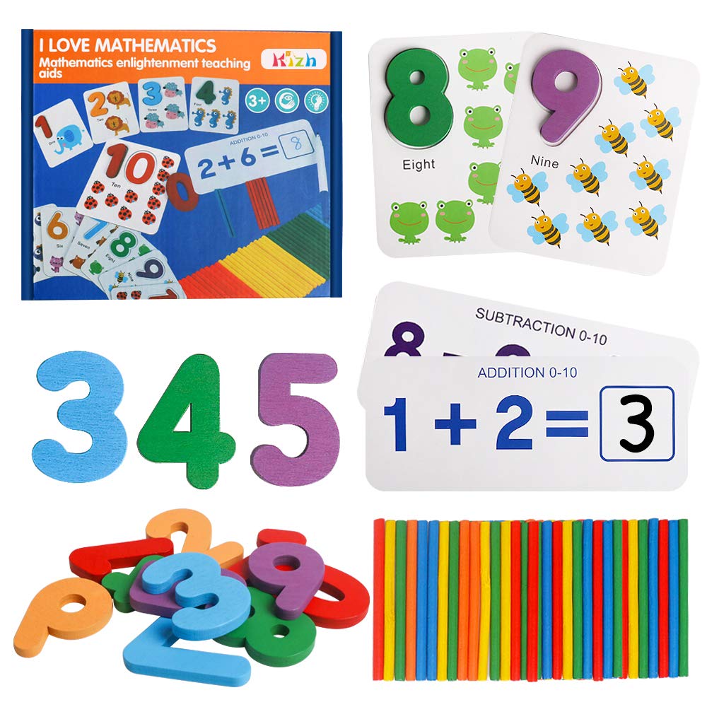 Buy Kizh Math Flash Cards Multiplication Flash Cards Wooden Number 