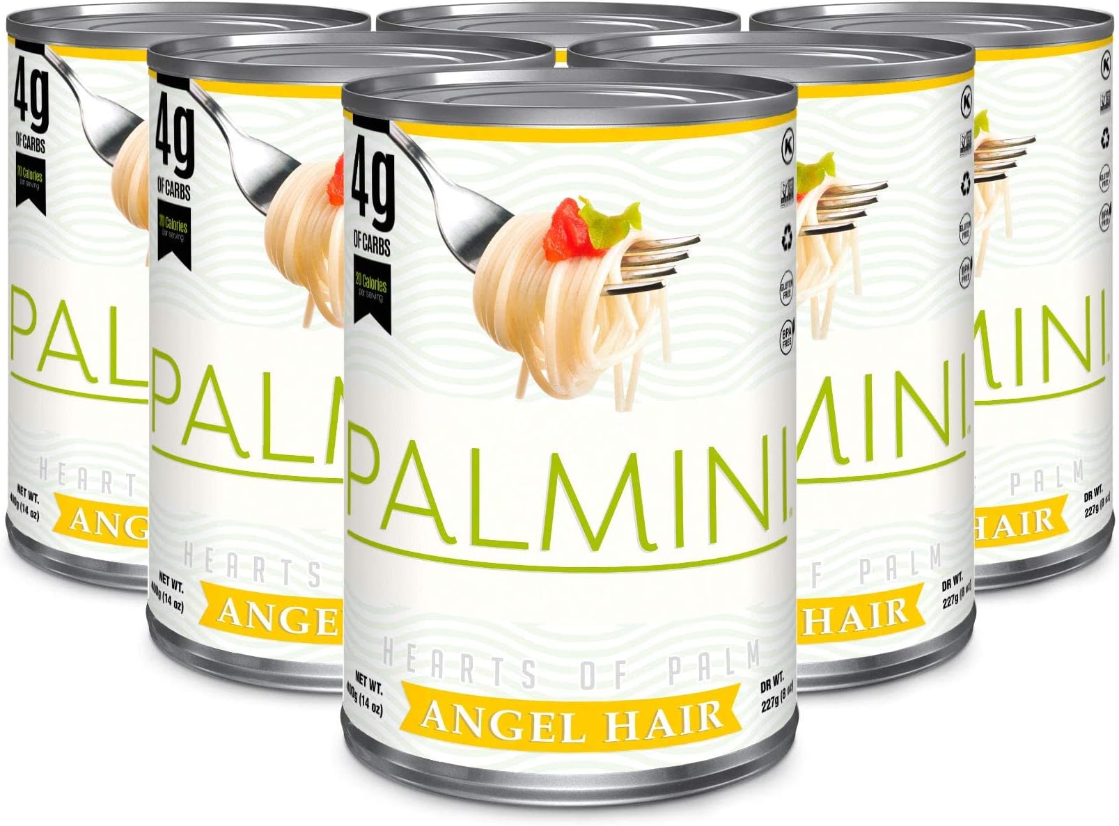 Amazon.com : Palmini Angel Hair Pasta | Low-Carb, Low-Calorie Hearts of ...