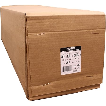 Plastic Poly Sheeting 20 Feet X 100 Feet, True 10 Mil, Translucent ...