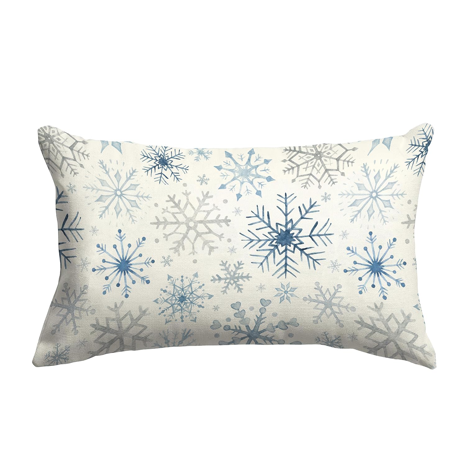 Amazon.com: EKOREST Snowflakes Pillow Covers 12x20 Inch, Winter Blue ...