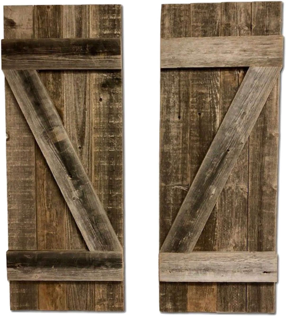 Amazon.com: Rustic Shutters Made from 100% Reclaimed Weathered Wood ...