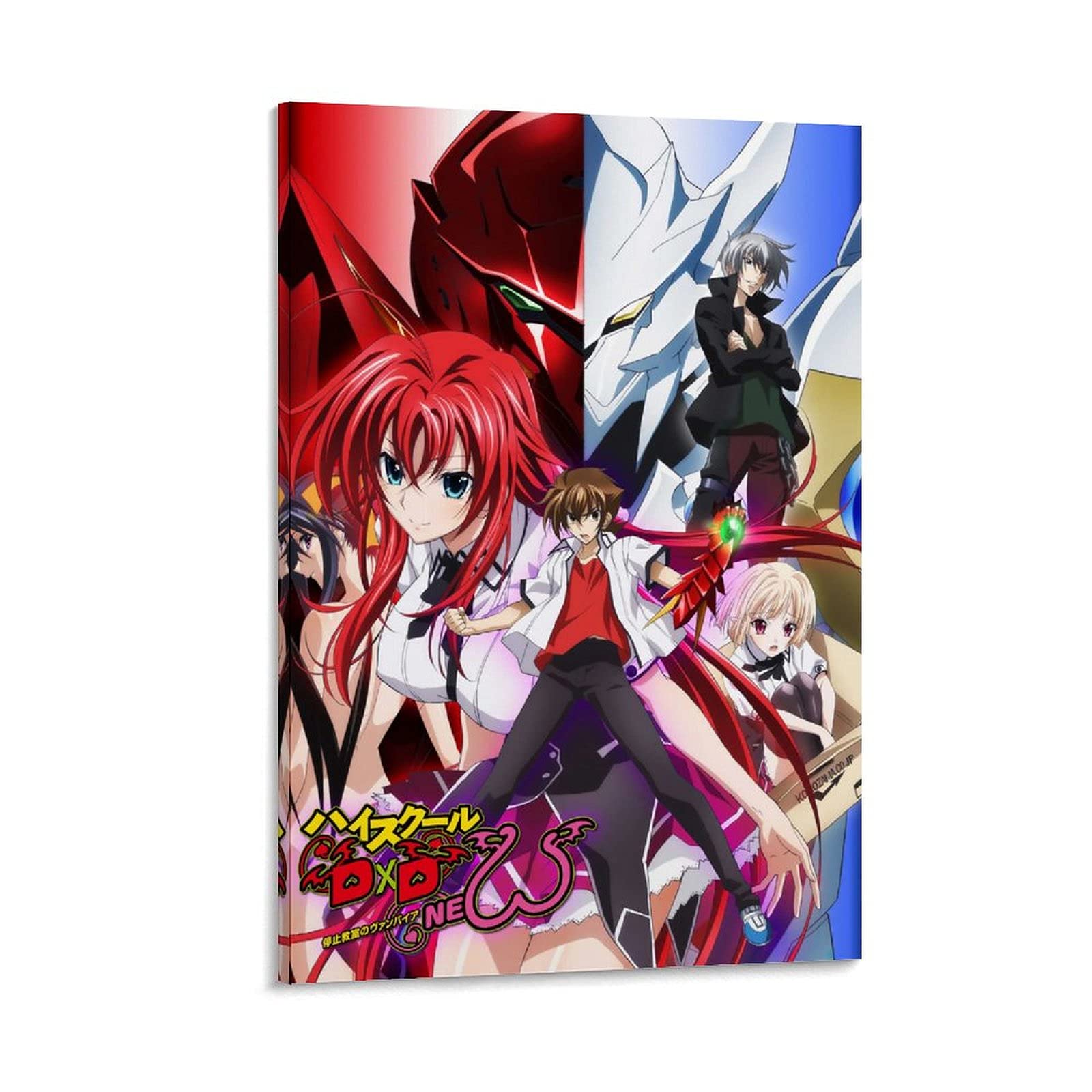 High School Dxd Anime Poster Hyoudou Issei Rias Gremory Canvas ...