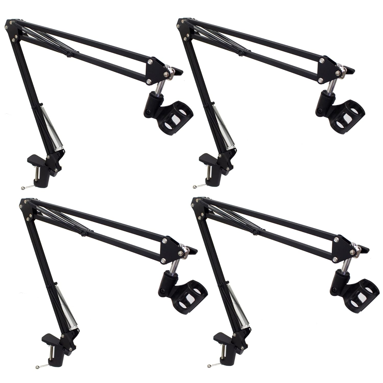 (Qty 4) Technical Pro Microphone Suspension Stand, Height Adjustable ...