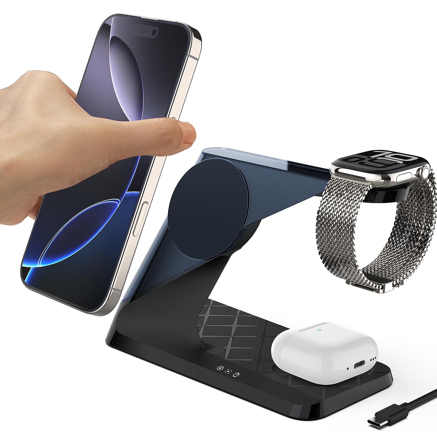 Amazon.com: 3 in 1 Charging Station for Apple Devices, Mag-Safe Charger ...