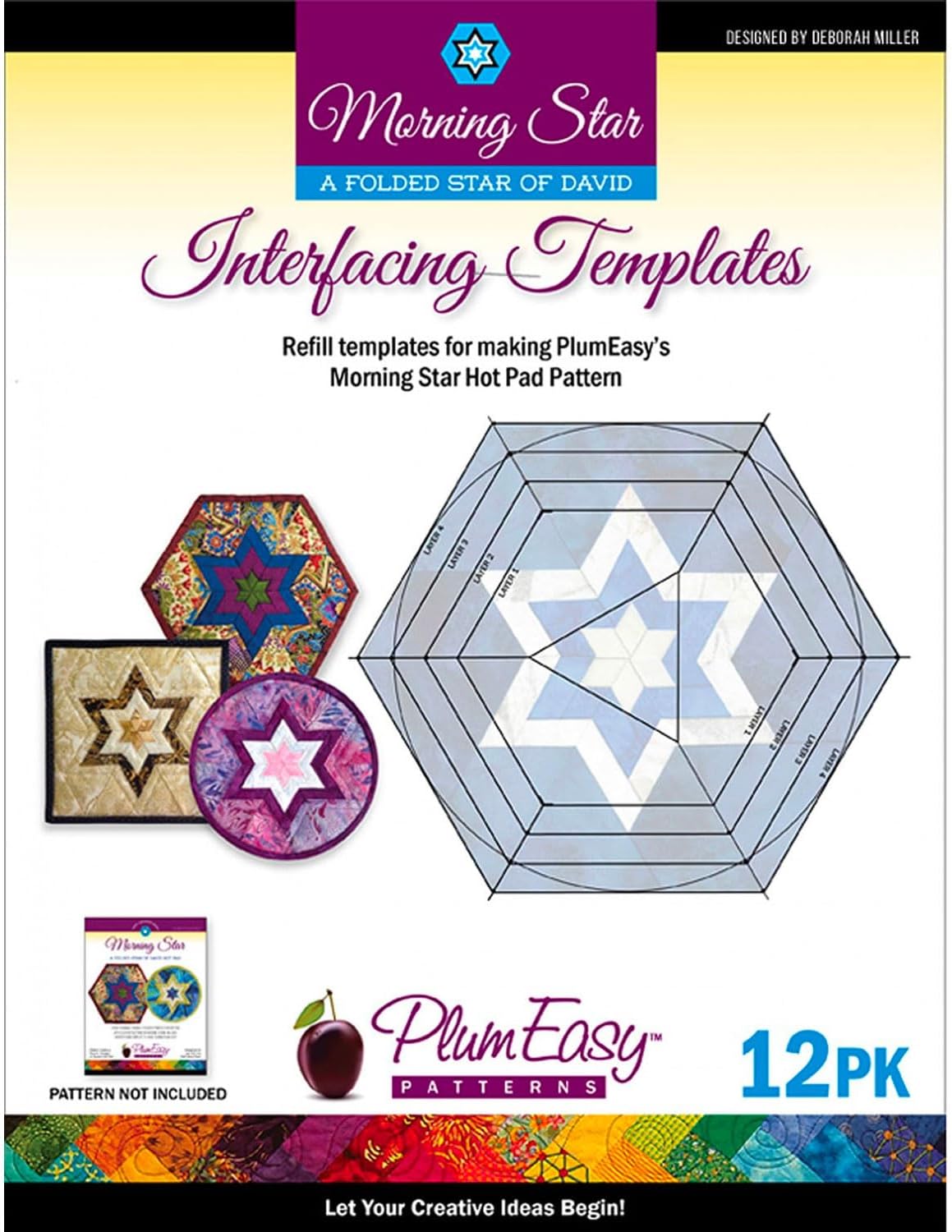 Amazon.com: PlumEasy Patterns Hot Pad Interfacing Templates 12-Pack