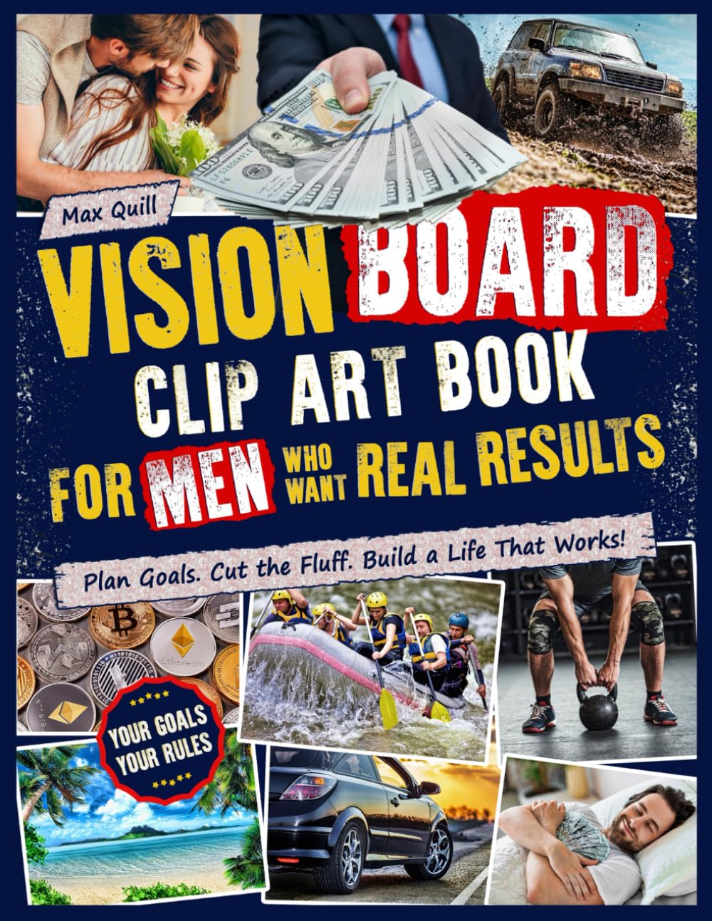 Vision Board Clip Art Book For Men Who Want Real Results: Plan Goals ...