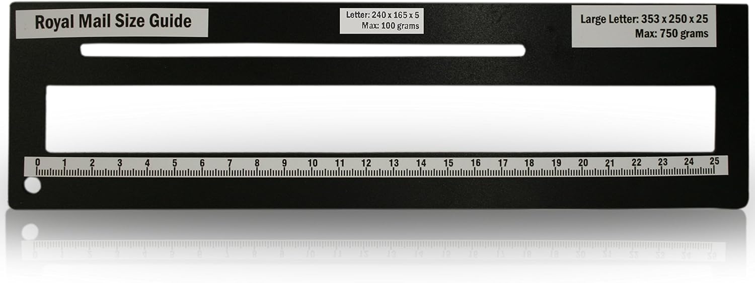 PPI Letter Size Guide Ruler Post Office Postal Price Postage. (Black ...