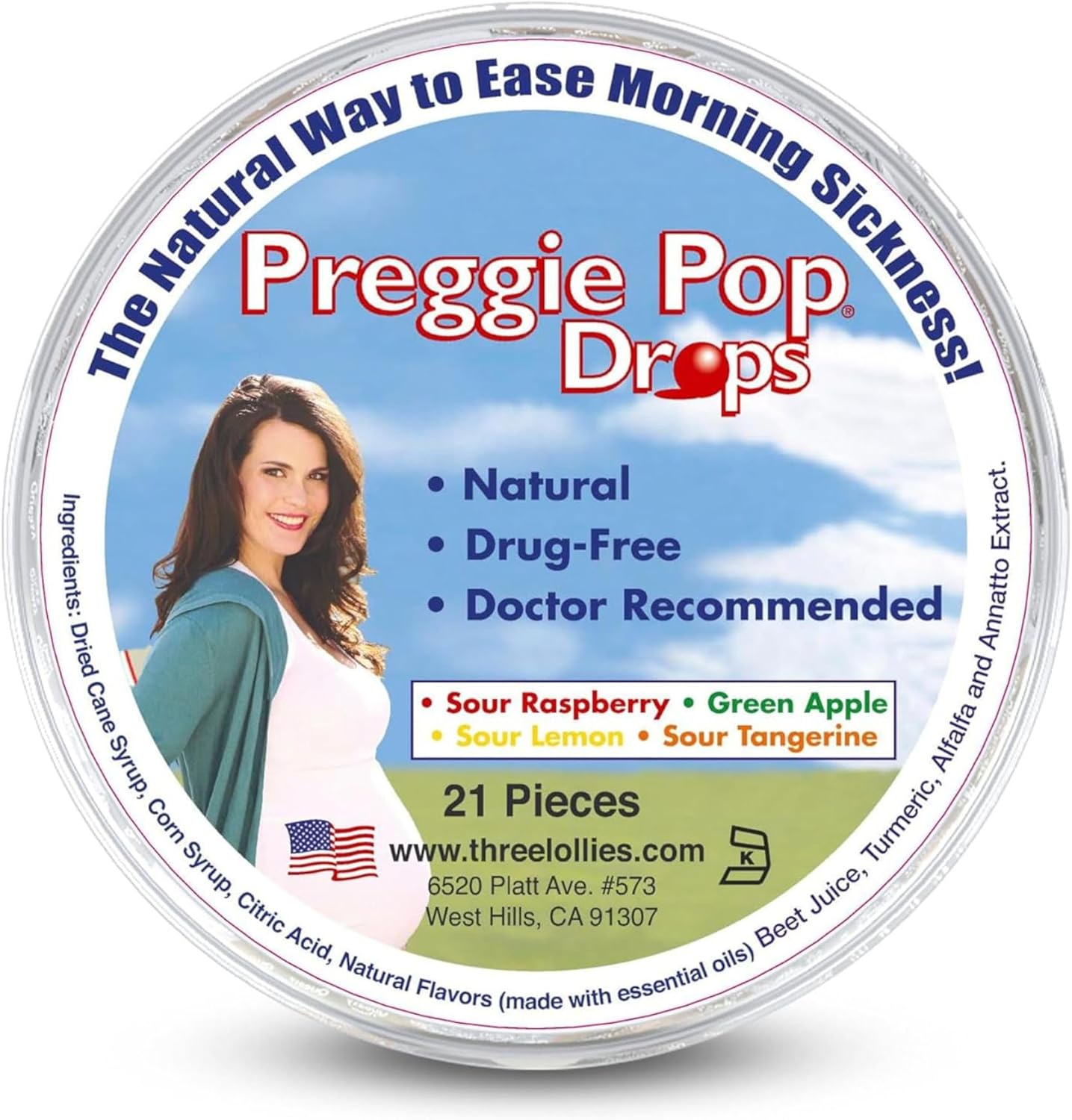 Three Lollies Preggie Pop Drops | 21 Drops | Morning Sickness & Nausea ...