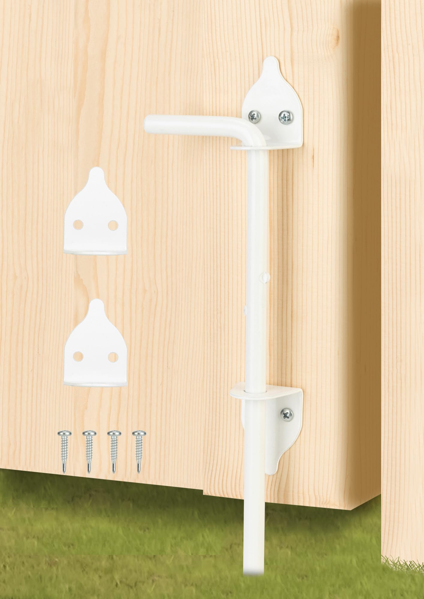 Snapklik.com : 12" Heavy Duty Cane Bolt Gate Drop Rod Hardware Ground ...