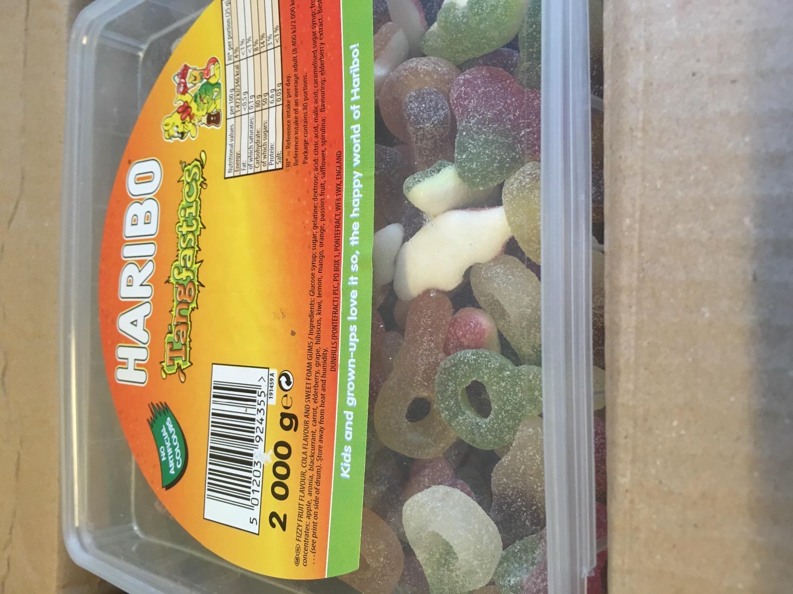Haribo Tangfastics bulk sour sweets tub, 2kg : Amazon.co.uk: Grocery