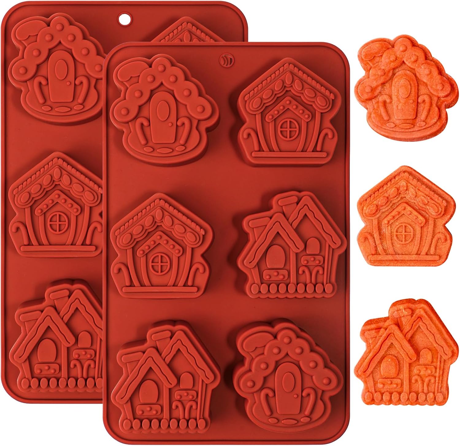 Amazon.com: Webake Gingerbread House Cake Molds Silicone Christmas ...