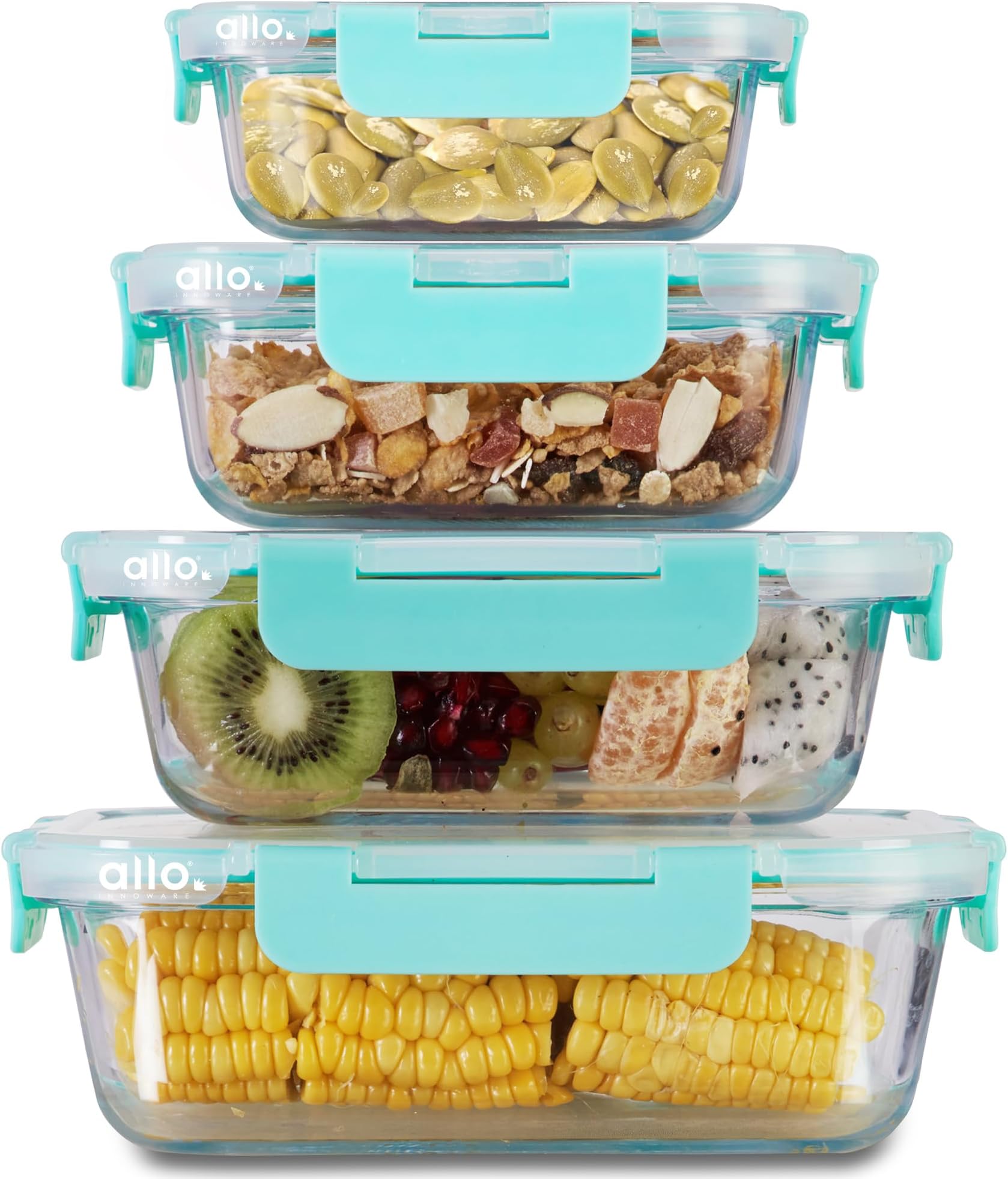 Buy OM KRAFT SALEs 650 ml -Glass Meal Prep Containers Locking Lids ...