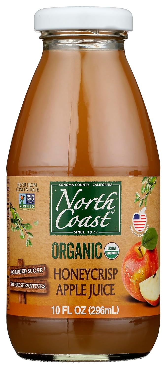 Amazon.com : NORTH COAST Organic Honeycrisp Apple Juice, 10 FZ ...