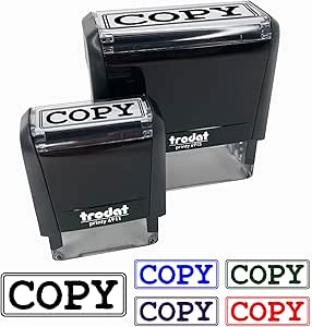 Amazon.com : Copy Double Line Border Document Self-Inking Rubber Stamp ...