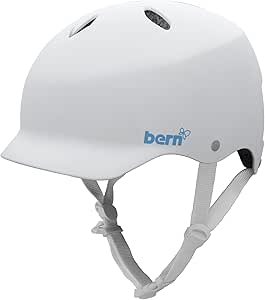 Amazon.com : BERN Lenox Summer EPS Gloss Helmet (White, Medium) : Bike ...