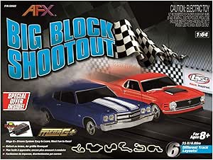 Amazon.com: AFX/Racemasters Big Block Shootout Set, 23ft, AFX22022 ...