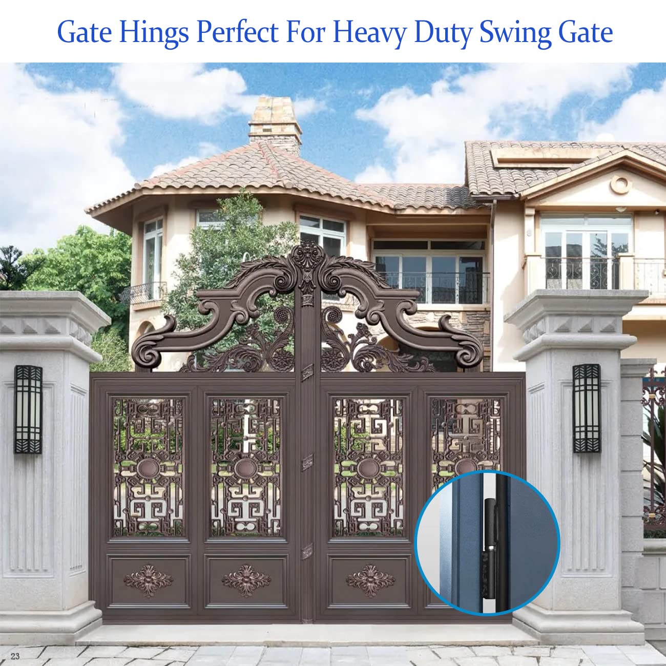 1 5 Inch Square Tube Gate Hinges Adjustable Gate Frame Kits | Hoover