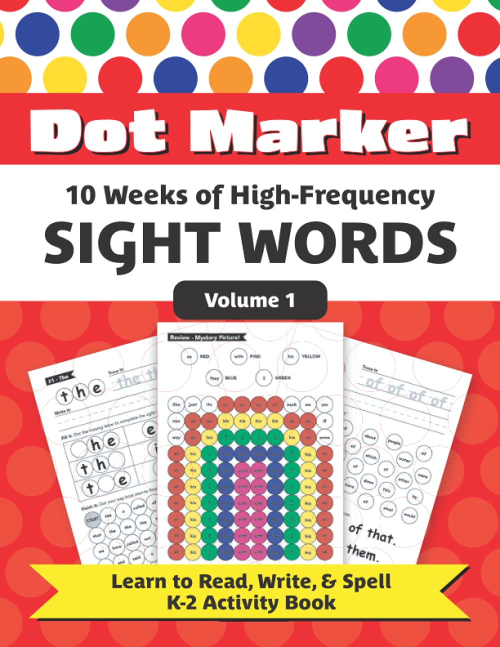 Amazon.com: Dot Marker 10 Weeks of High Frequency Sight Words (Volume 1 ...
