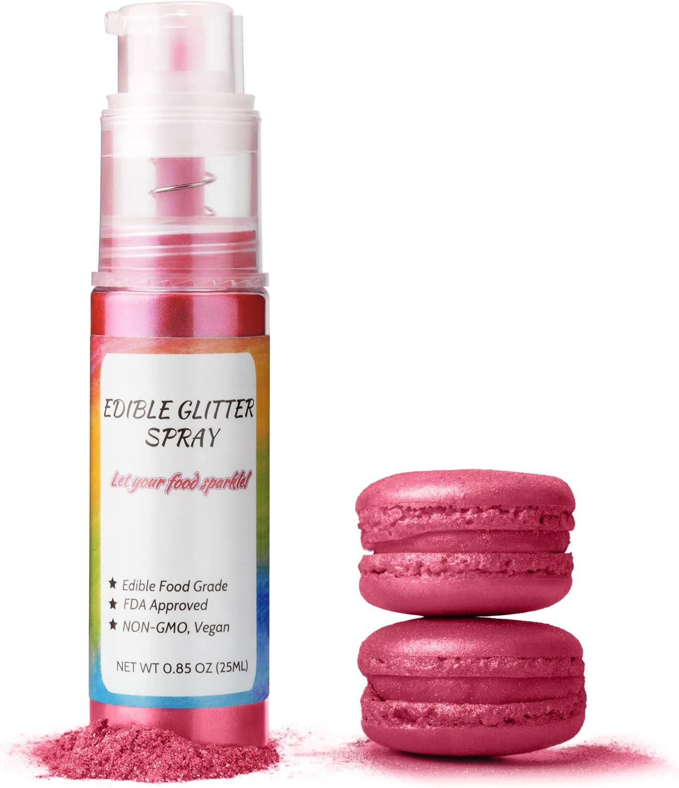 Amazon.com: Edible Glitter Spray, 10 Gram Luster Dust Powder, Food ...