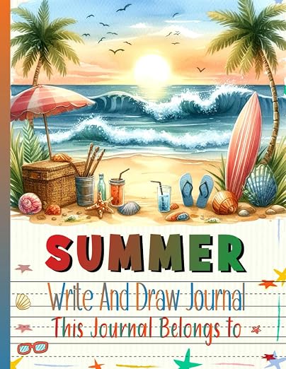 Amazon.com: Summer Write and Draw Journal for Kids: Drawing Journal and ...