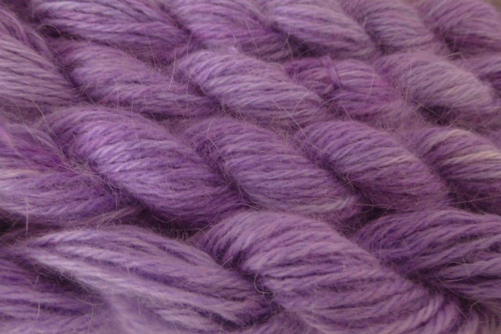 Amazon.com: Hand Dyed Lilac Purple 100% Angora Rabbit Fur Yarn