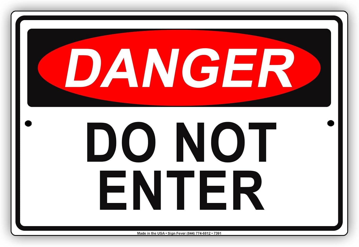 Amazon.com: DANGER Do Not Enter No Entry Beware Alert Warning Notice ...