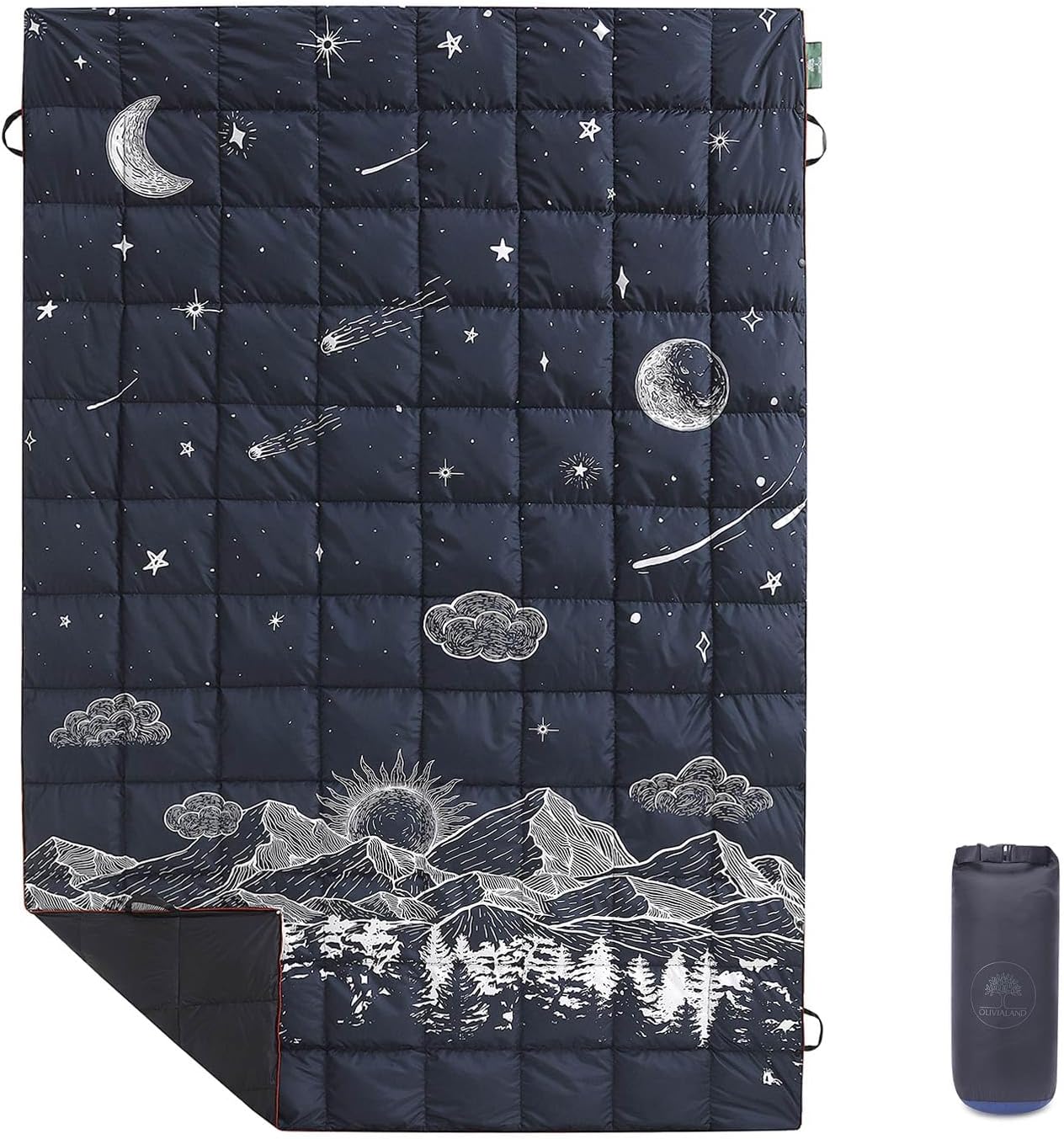 Amazon.com: Olivialand Down Camping Blanket, Ultralight Compact ...