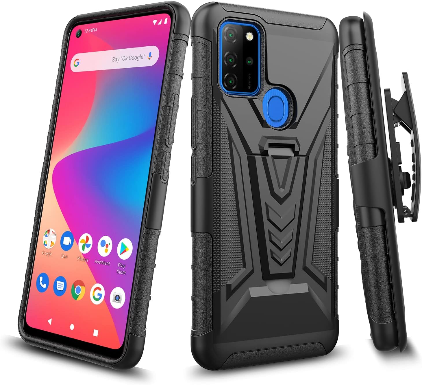 Amazon.com: Compatible for BLU G91 Case, BLU V91 Case with Holster Belt ...