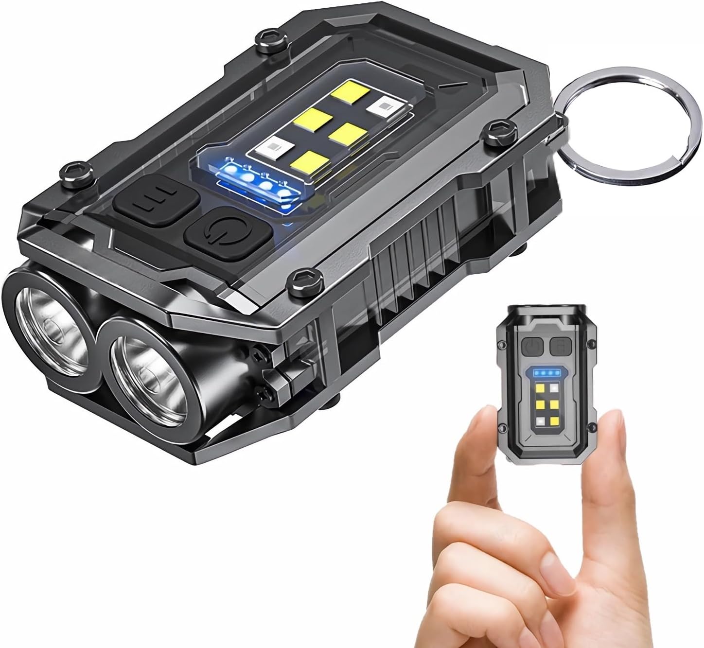 Flashlight Rechargeable, Small EDC LED Flashlight, Compact Pocket Clip ...