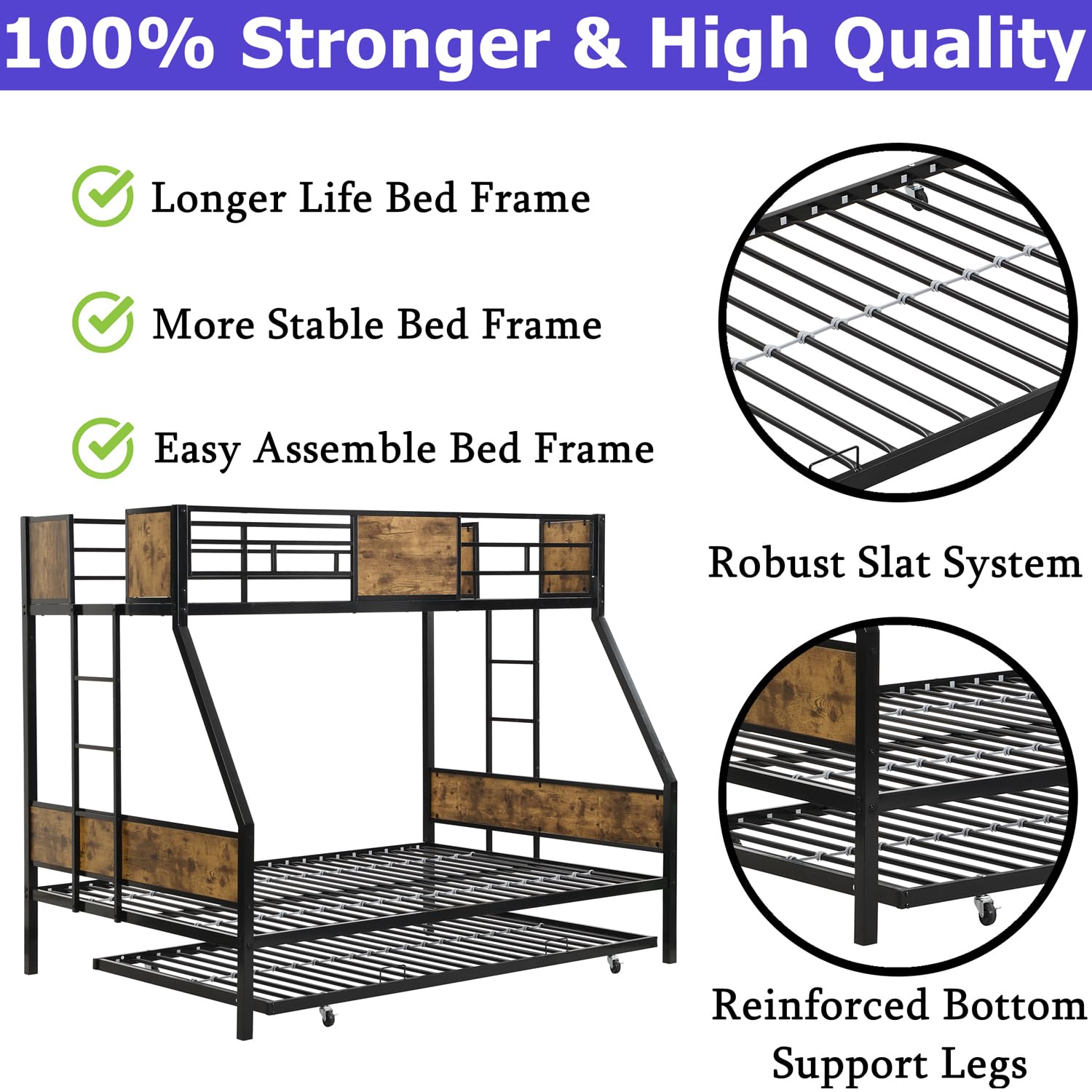 Estructura De Litera Queen Sobre Queen Queen Over Queen Bunk Bed