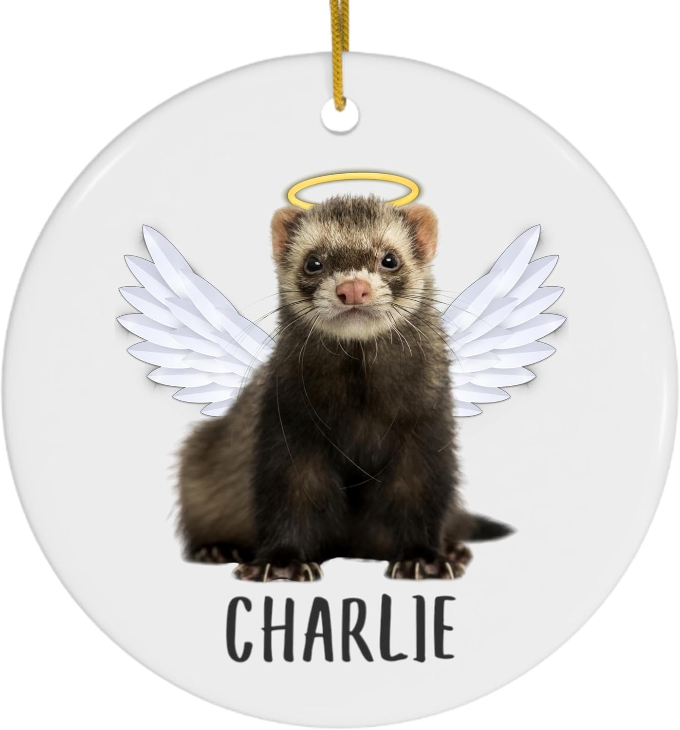 Amazon.com: Chocolate Ferret Angel Wings Memorial Personalized ...