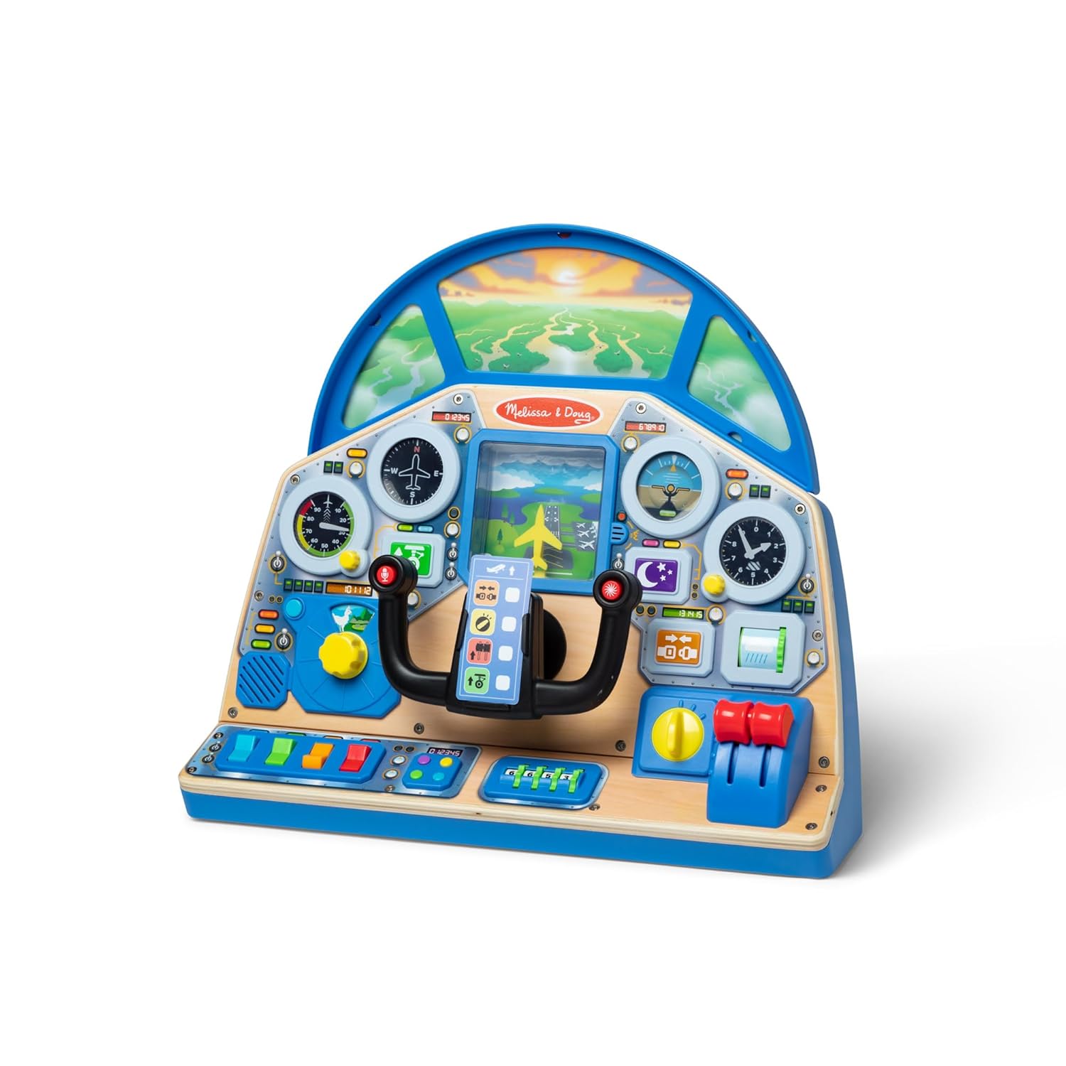Amazon.com: Melissa & Doug Jet Pilot Interactive Dashboard, Pretend ...