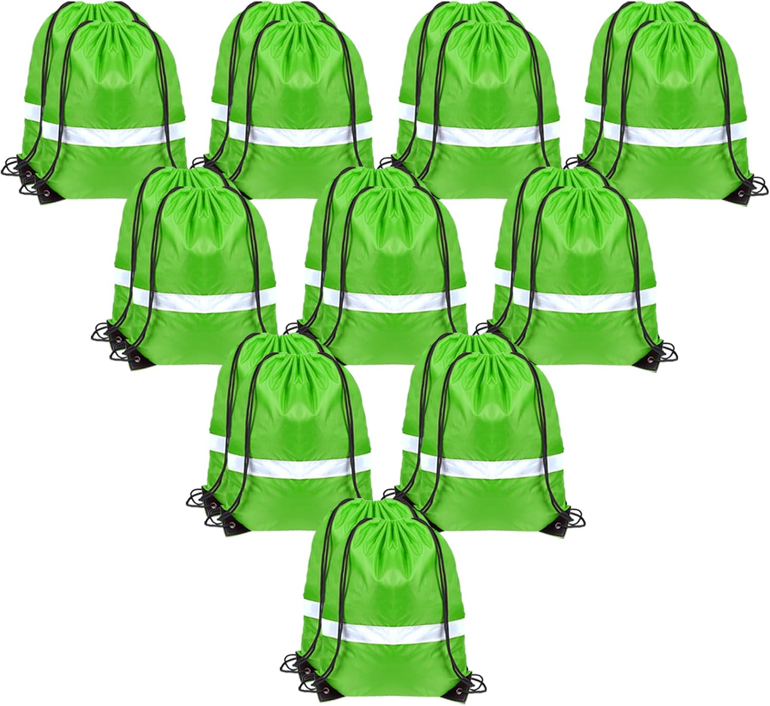 Amazon.com | GoodtoU Drawstring Backpacks with Reflective Strip, Bulk ...