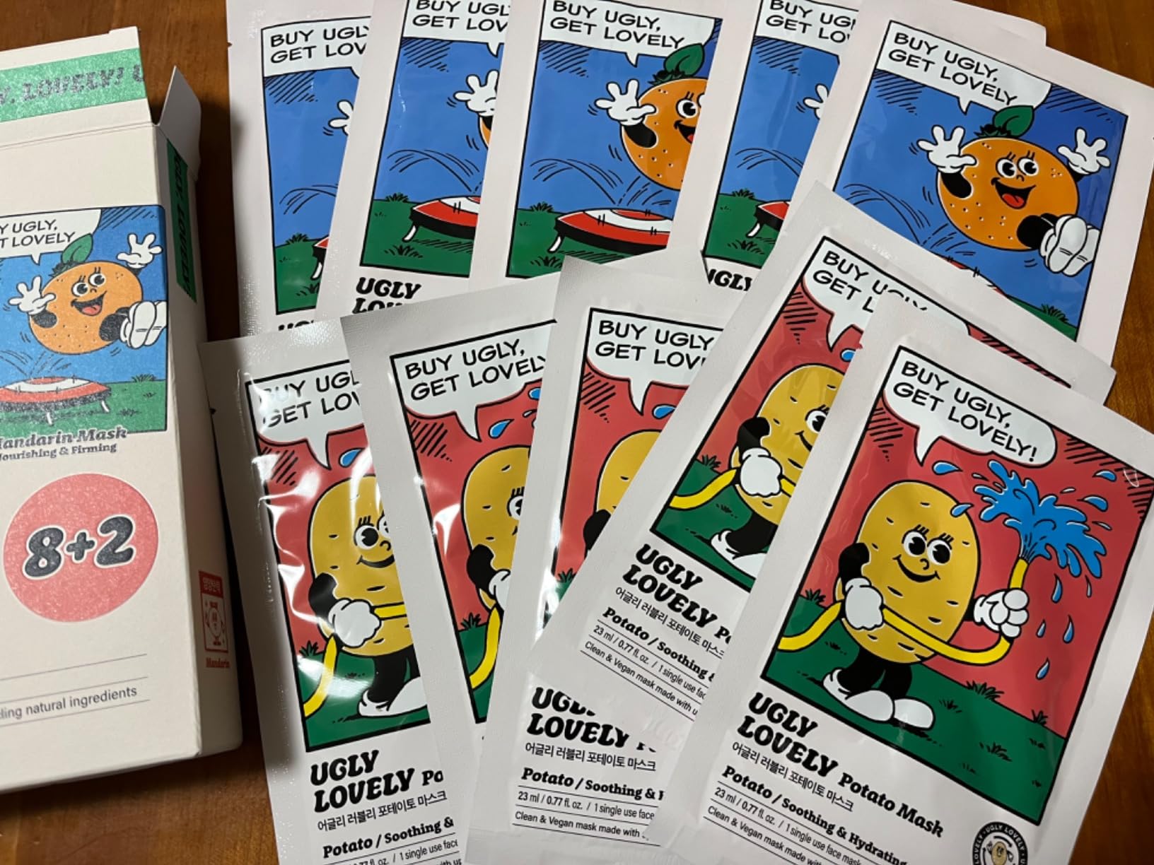 Amazon | 【UGLY LOVELY】 ポテトマスクパック (4+1)*23ml & マンダリンマスクパック (4+1)*23ml セット | UGLY LOVELY | フェイスマスク 通販