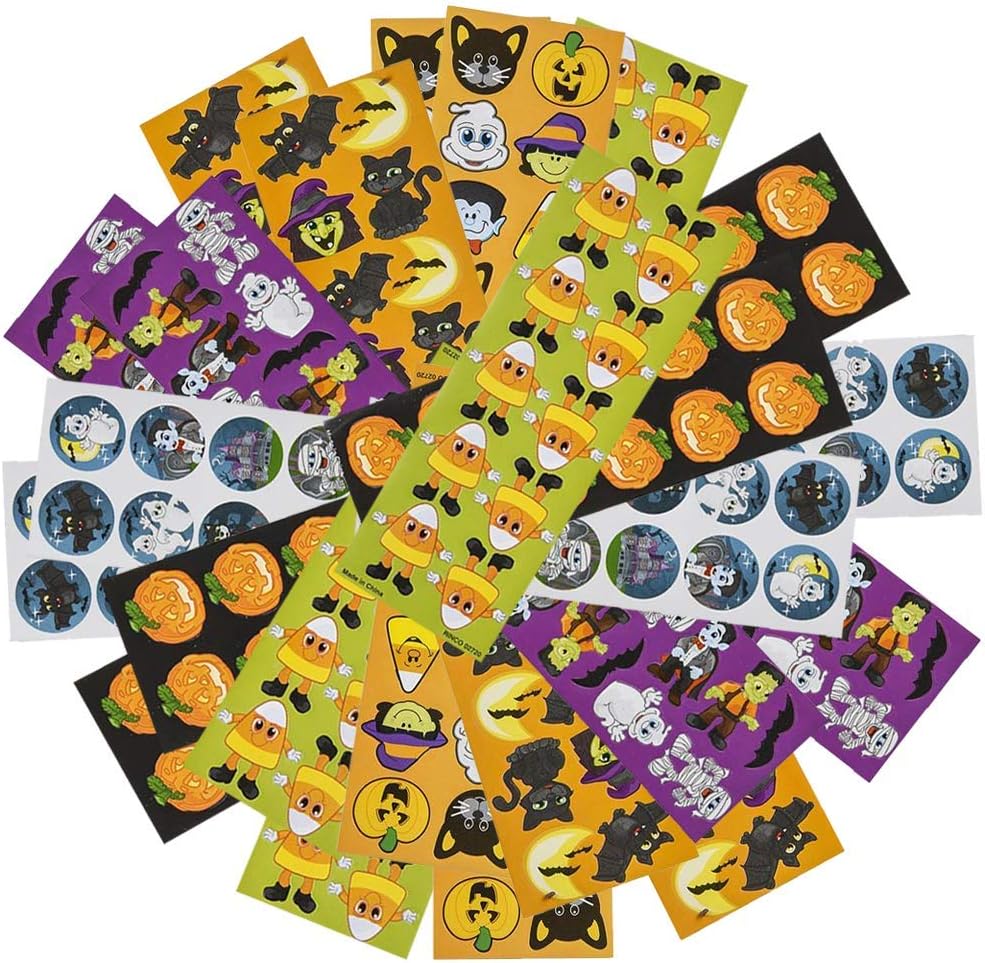 Amazon.com: ArtCreativity Assorted Halloween Stickers for Kids, 100 ...