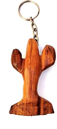 Sahuaro Cactus Wood Keychain | Saguaro Desert Keychain Gifts Decor ...