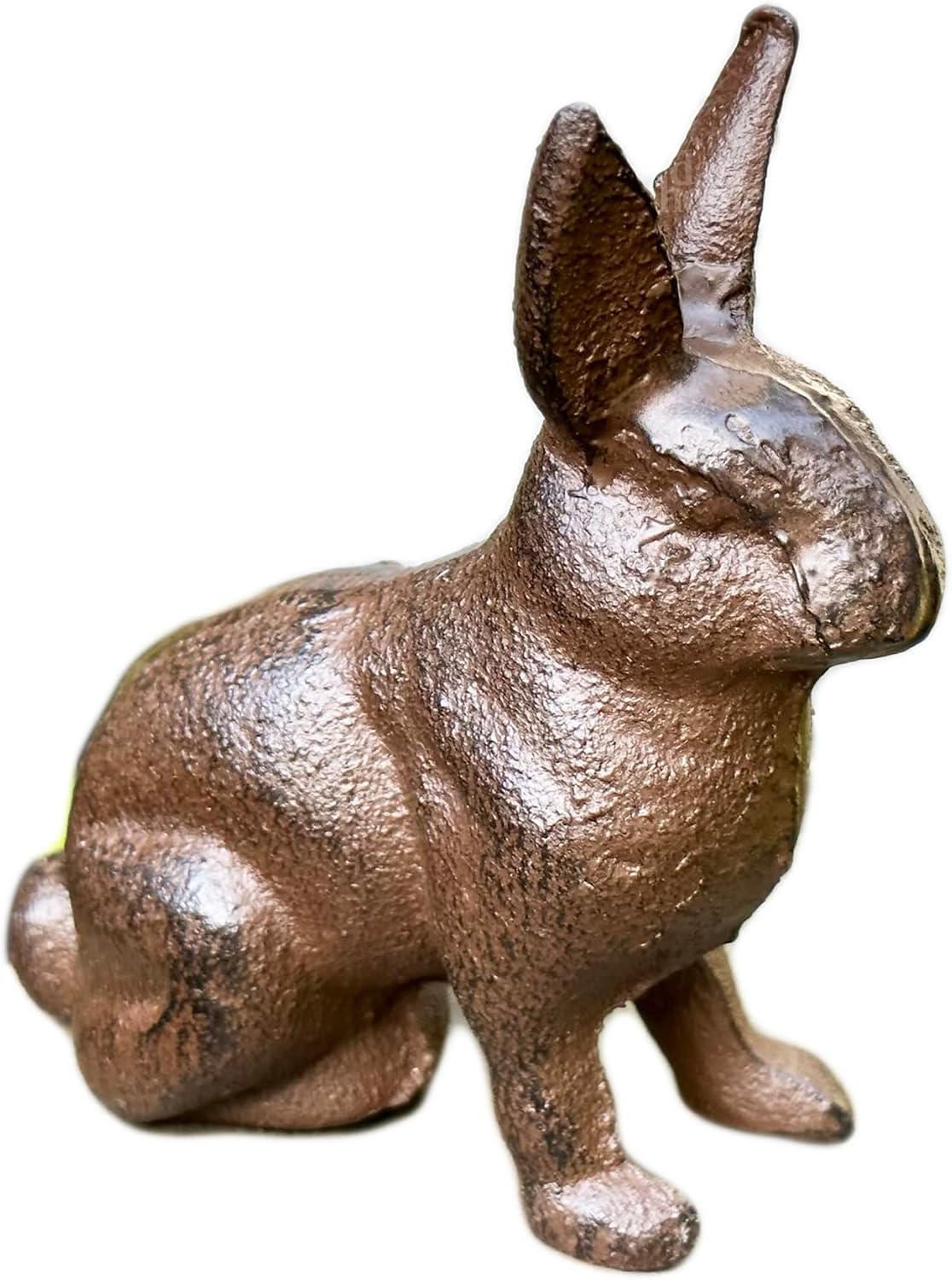 Darthome Cast Iron Sitting Rabbit Figurine Mini Outdoor Garden Lawn ...