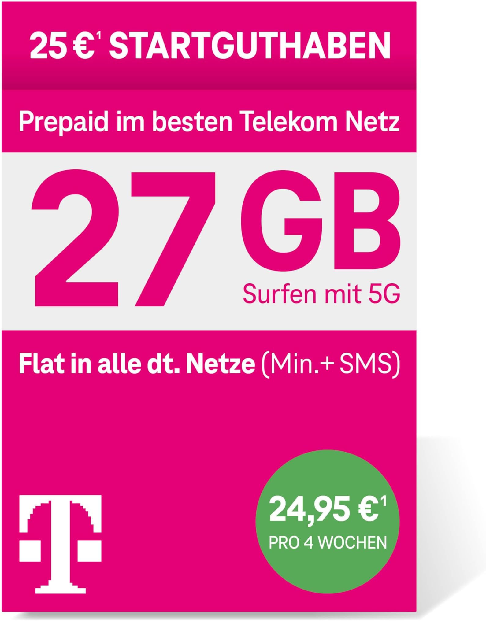 Telekom MagentaMobil Prepaid M SIM-Karte ohne Vertragsbindung, 5G inkl ...