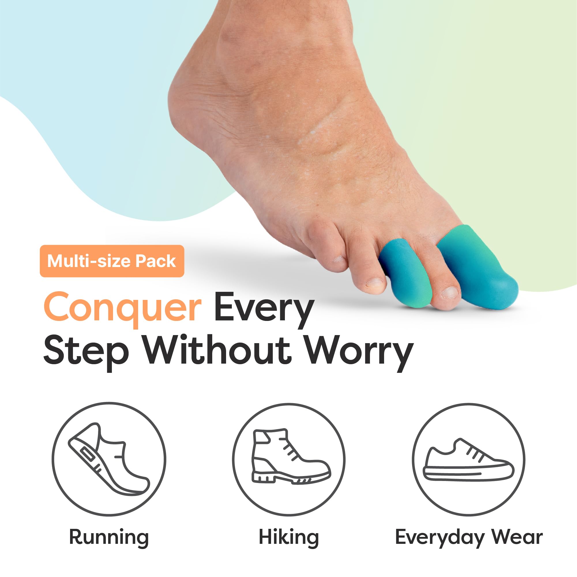 Snapklik.com : ZenToes 6 Pack Gel Toe Cap And Protector - Cushions And ...
