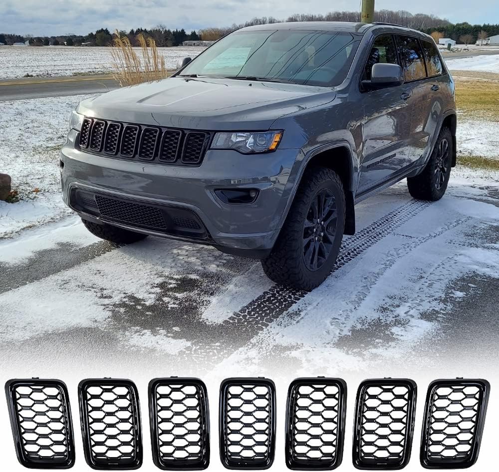 Amazon.com: Astra Depot 7PCS Gloss Black Grill Rings Grille Grill ...