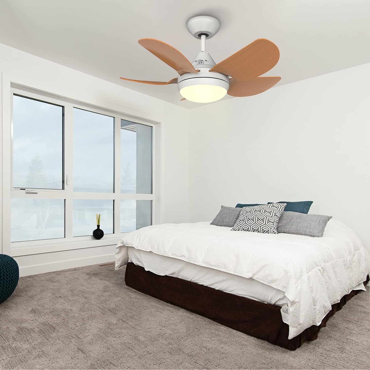 CJOY Ventilador de techo con luces para sala de estar ventilador de ...