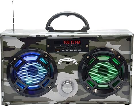 Amazon.com: Wireless Express - Mini Boombox with LED Speakers – Retro ...