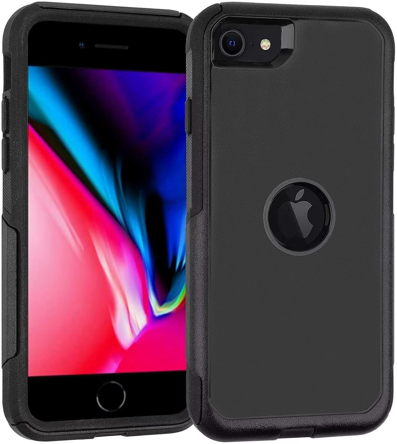 Amazon.com: iPhone SE 2020/2022 Case 2 Layer Rugged Shockproof ...