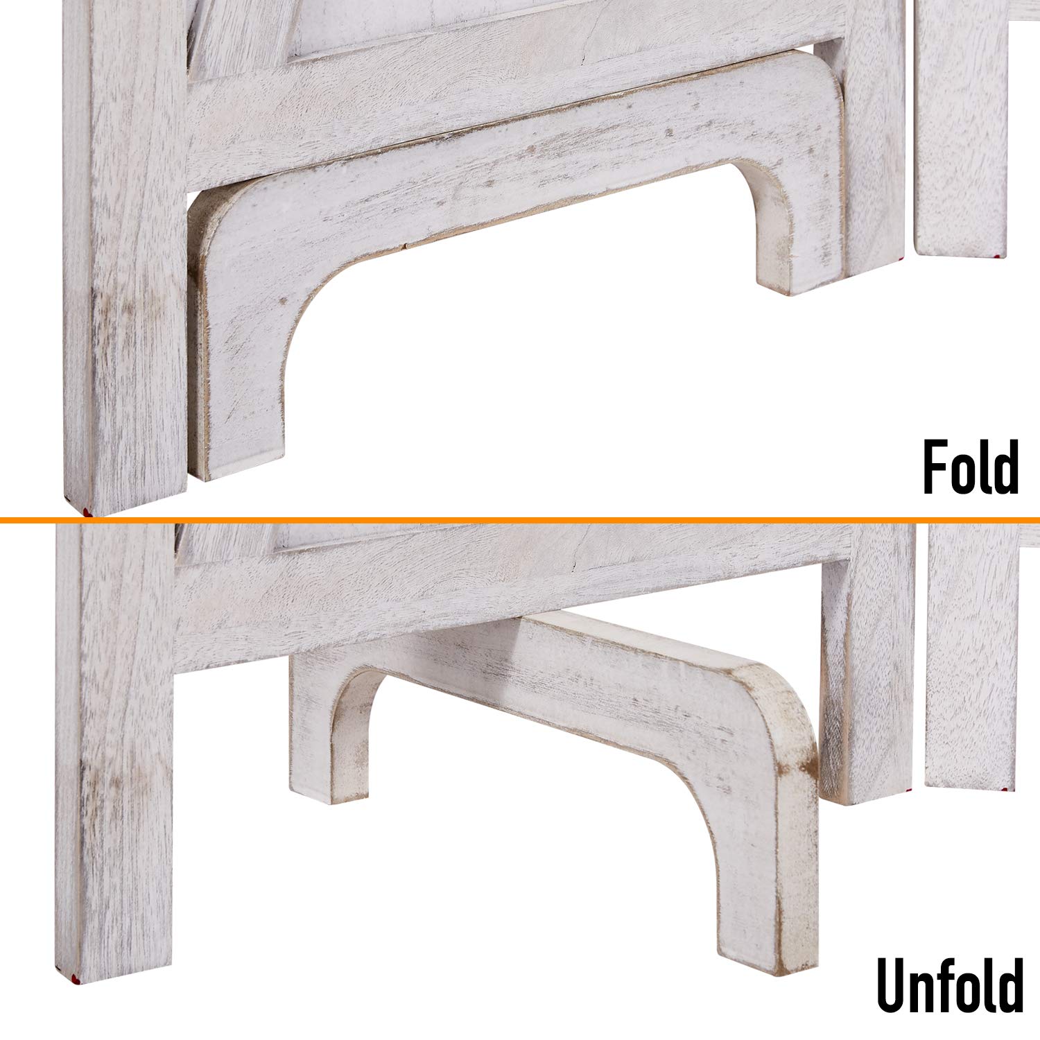 Buy RHF 5.7 Ft.Tall Room Divider with Stand,16" Each Panel,Rustic X ...