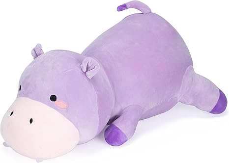 Amazon.com: Cozi-Kins Weighted Stuffed Animal, Helen The Hippo, 3.5 Ibs ...