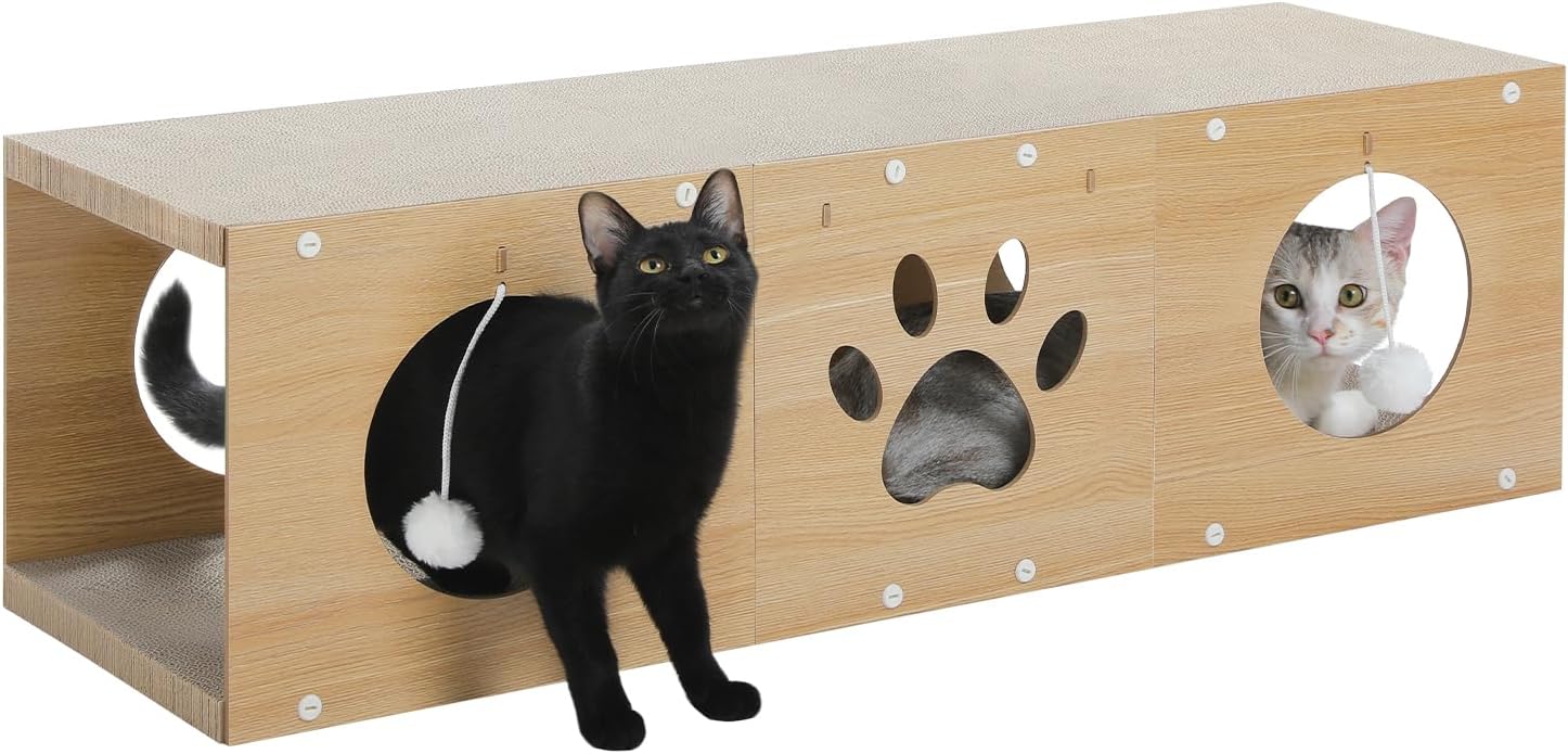 Amazon.com : PEQULTI Cat Scratcher, Cardboard Cat Scratching Pad, Cat ...