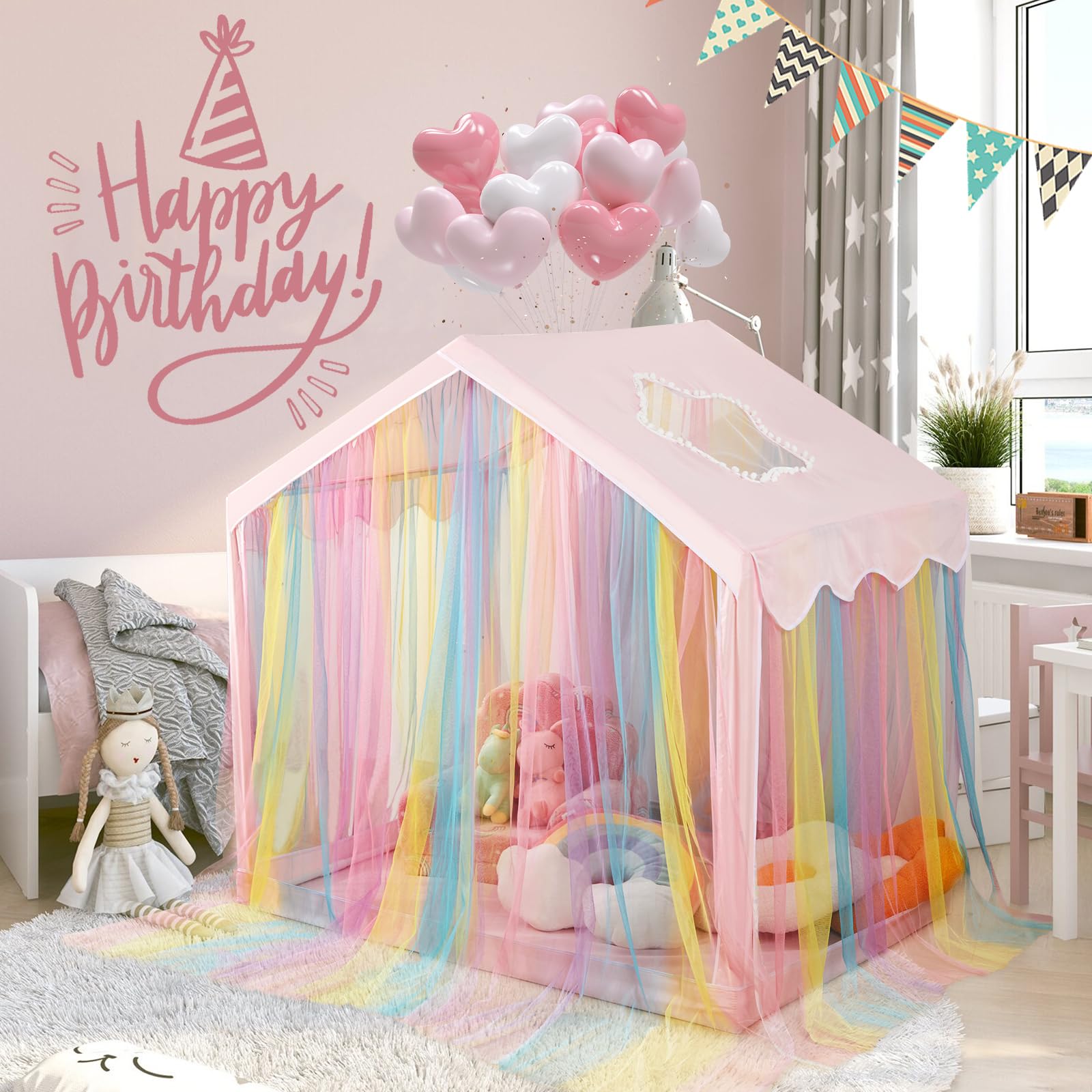 Snapklik.com : LOAOL Rainbow Play Tent For Kids
