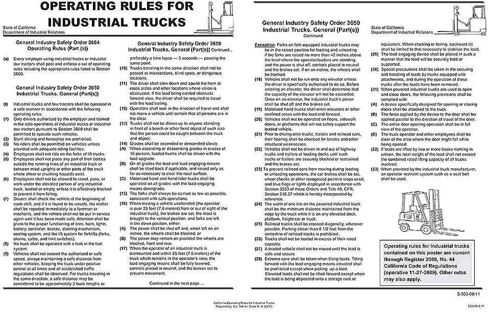 Amazon.com: ComplyRight California Operating Rules For Industrial ...