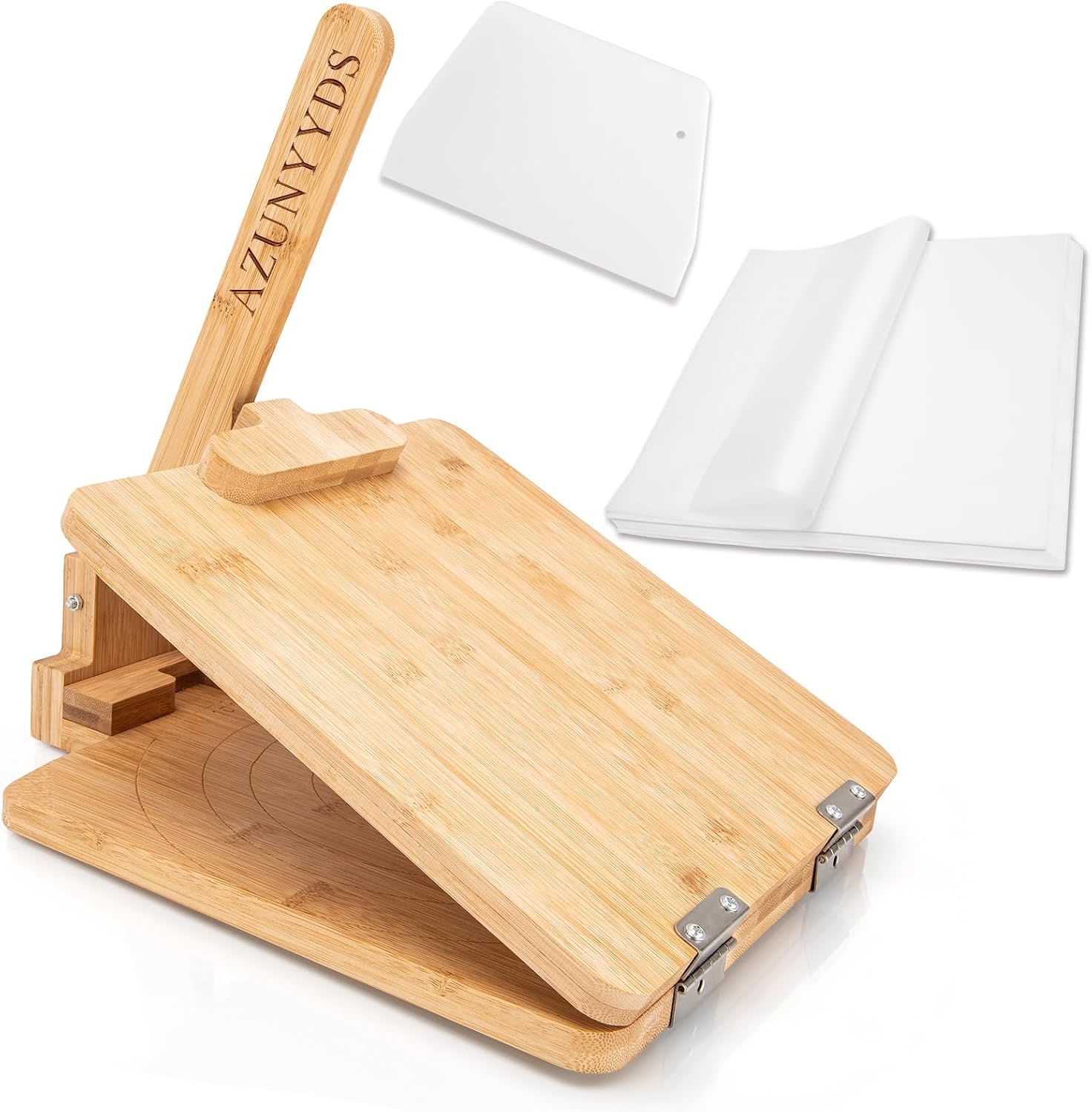 Amazon.com: Wood Tortilla Press Maker 10 Inches - Wooden Bamboo Square ...